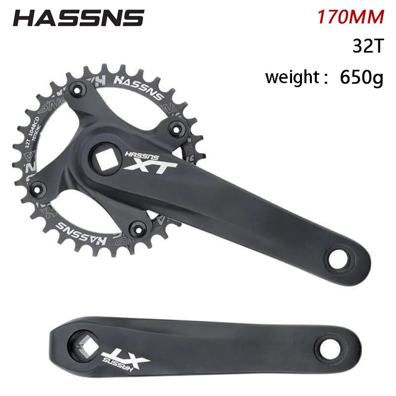 HASSNS XT 104BCD MTB шатуны Cranks and discs 32T