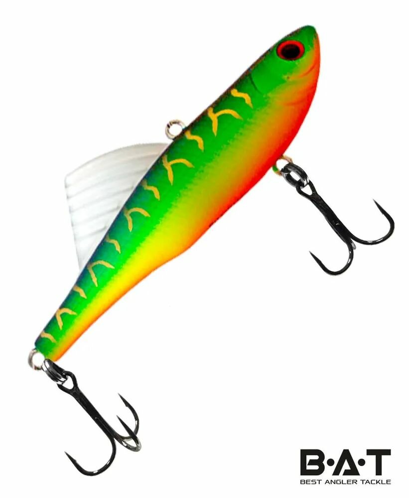 Раттлин BAT, вес 15 г, длина 7 см, зеленый, для ловли в отвес