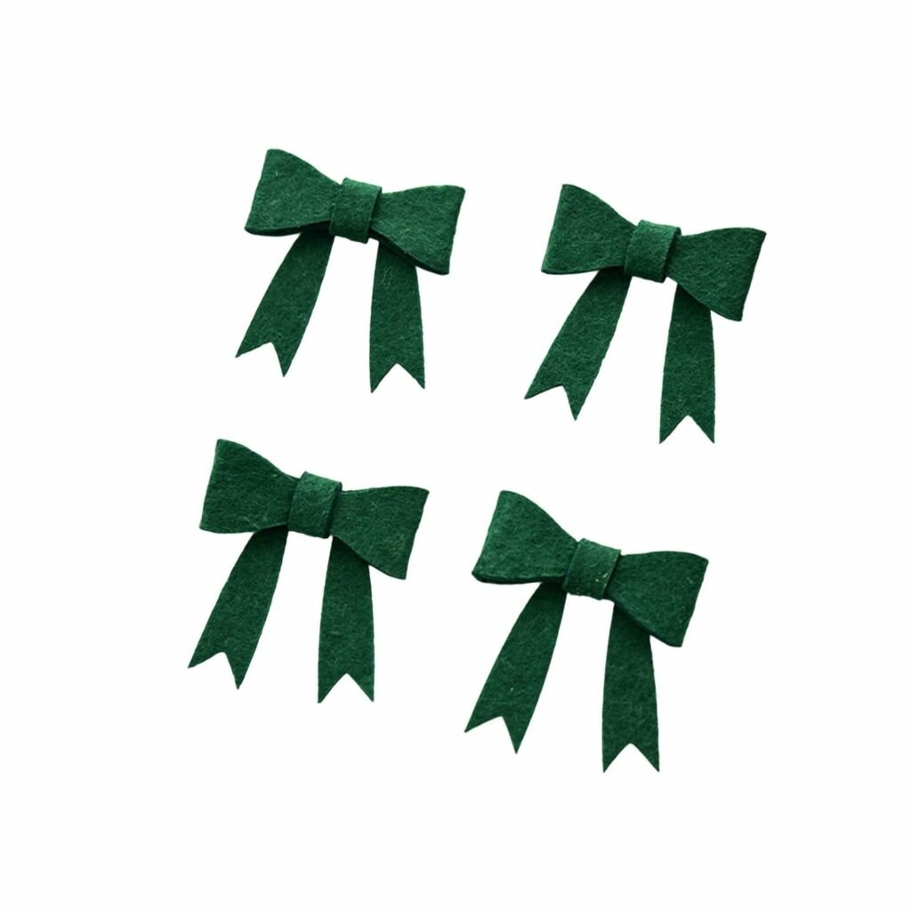 1 комплект из 4, Рождественский галстук-бабочка своими руками, аксессуары для украшения рождественской елки-зеленый