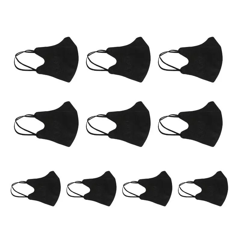 Одноразовые 3D маски для лица 10шт Black