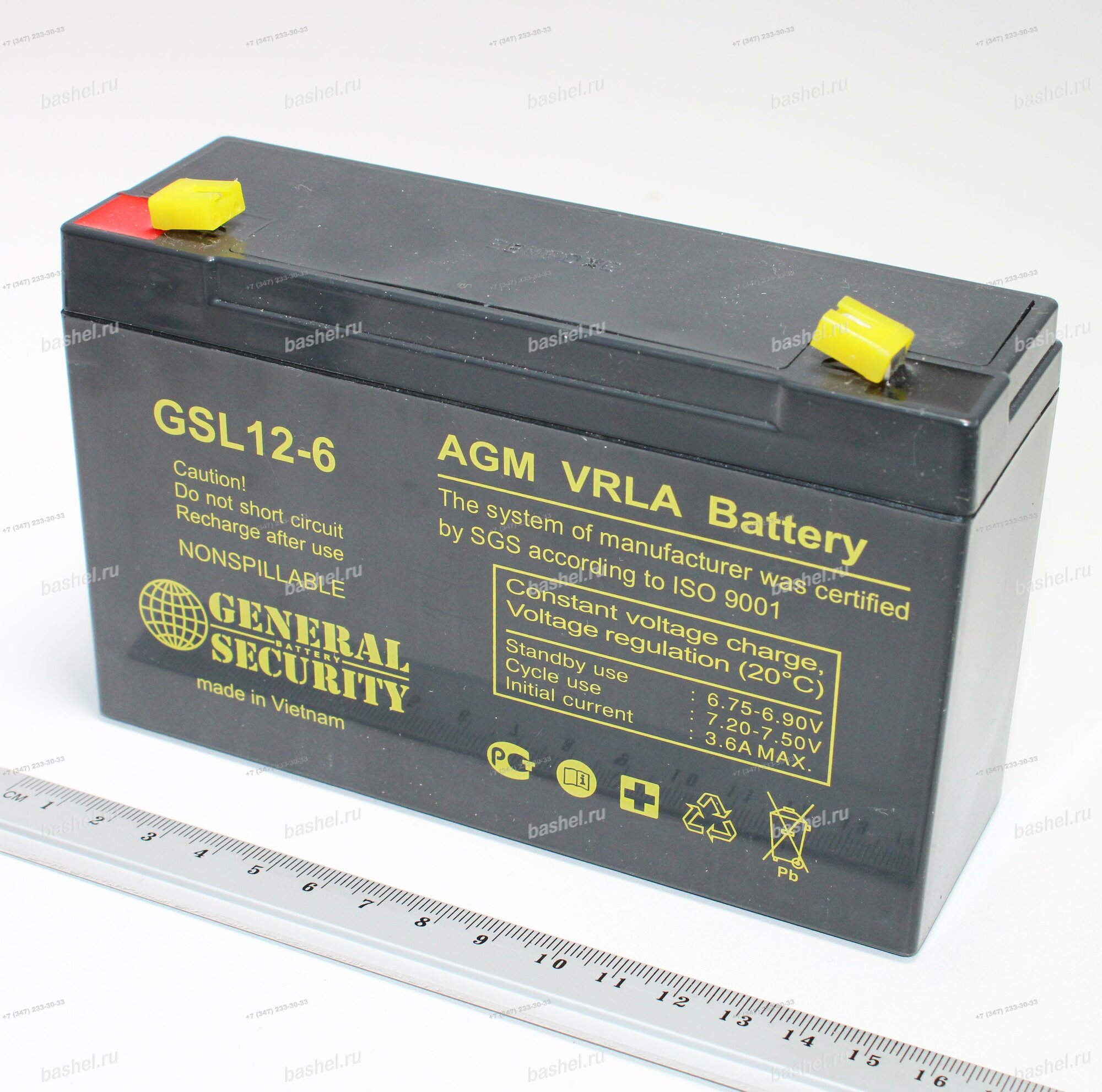 Аккумулятор 6В 12А·ч (GSL 12-6) AGM