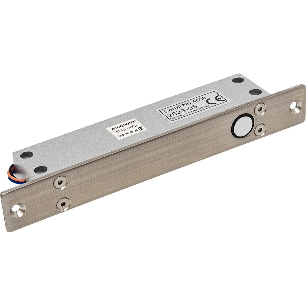 Соленоидный замок ACCORDTEC AT-EL500A-2 00-00002406, электромеханический тип, металлический корпус, врезной монтаж