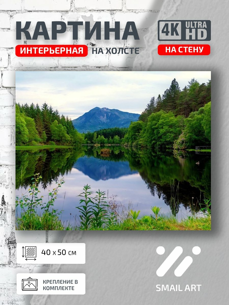 Картина на холсте интерьерная 40 на 50 на стену Гора Landscape для спальни пейзаж интерьер