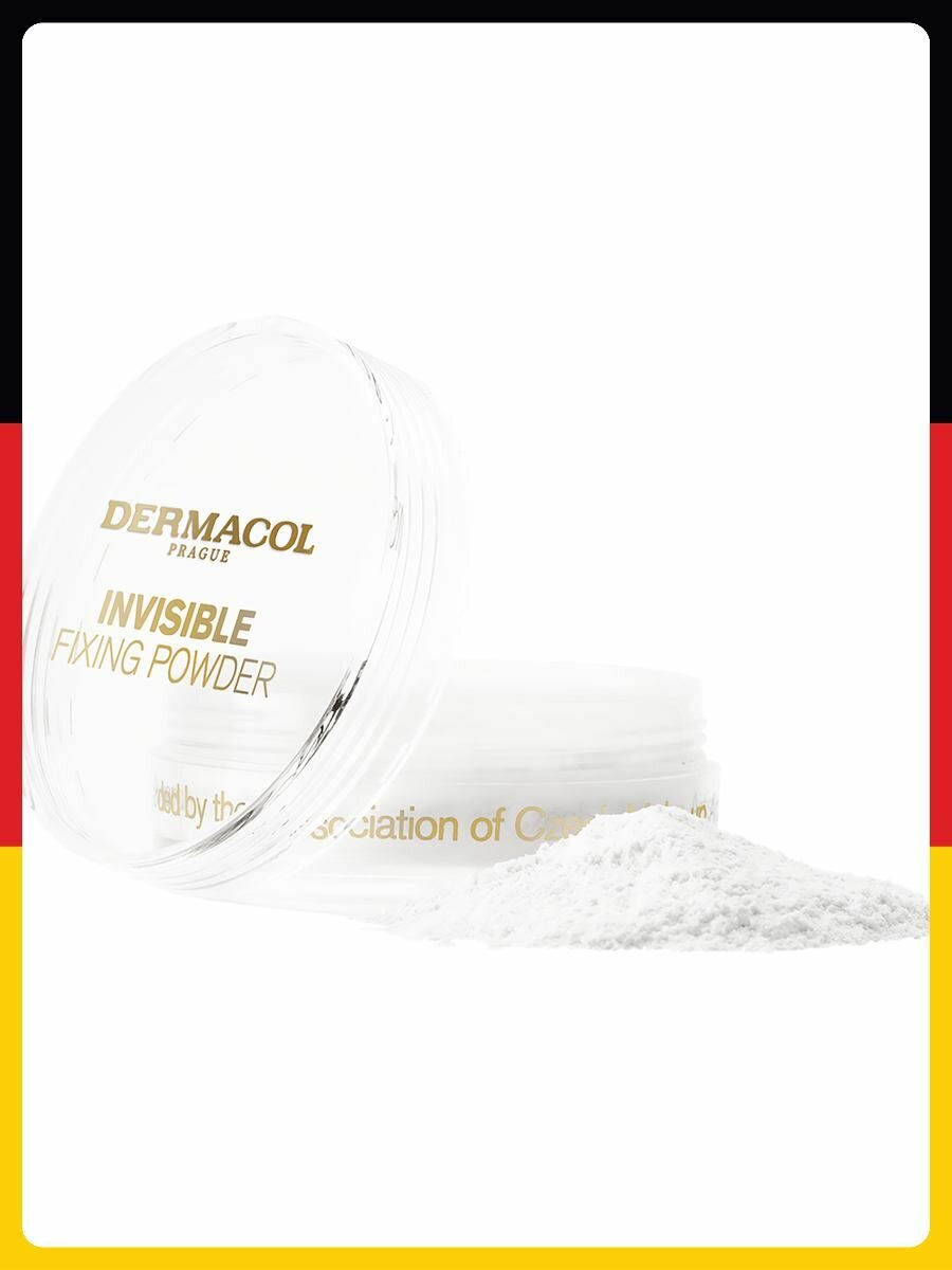 Невидимая фиксирующая пудра Dermacol Invisible fixing powder white, 13,5 г