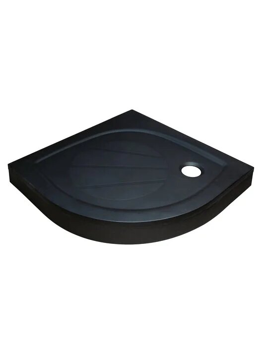 Поддон для душа Ravak Galaxy Pro Elipso Pro-100 100x100 см, из литьевого мрамора, черный, угловой, низкий, с антискользящим покрытием