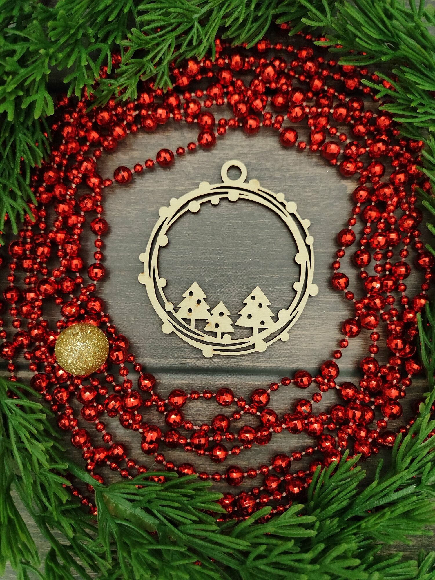 Деревянная новогодняя елочная игрушка для росписи
