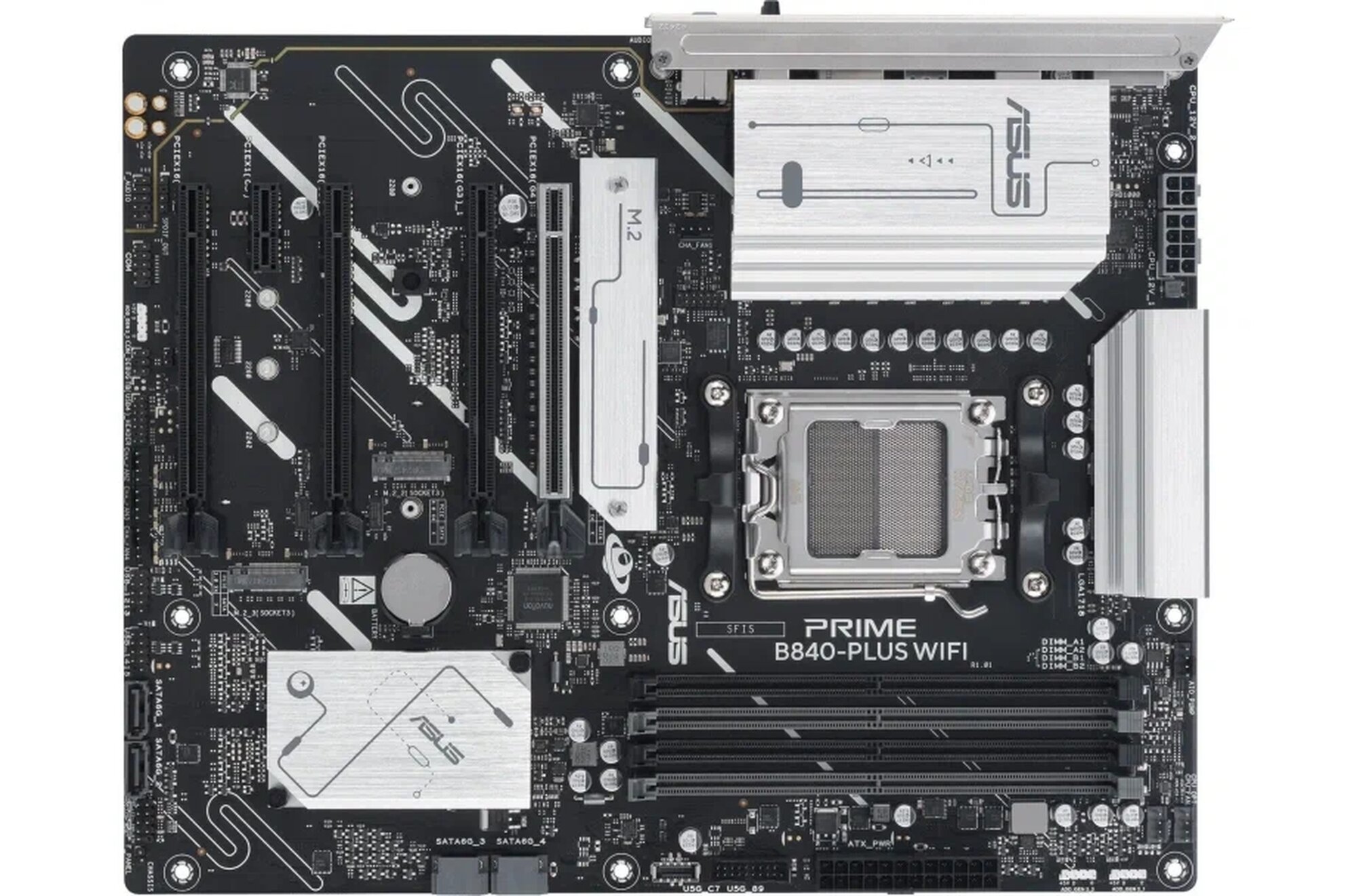 Материнская плата Asus PRIME B840-PLUS WIFI, SocketAM5, AMD B840, ATX
