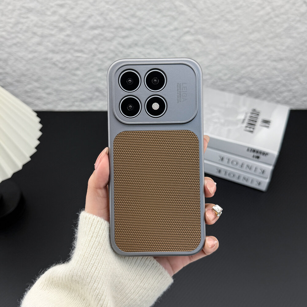 Чехол Для Xiaomi 17/Сяоми 17, soft touch, чехол-кардиомонитор, искусственная кожа, поликарбонат (PC), защита камеры, ударопрочный, усиленные углы, Xiaomi, Xiaomi 17, brown,