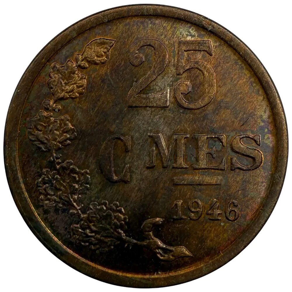 Люксембург 25 сантимов 1946 г. (Лот №2)