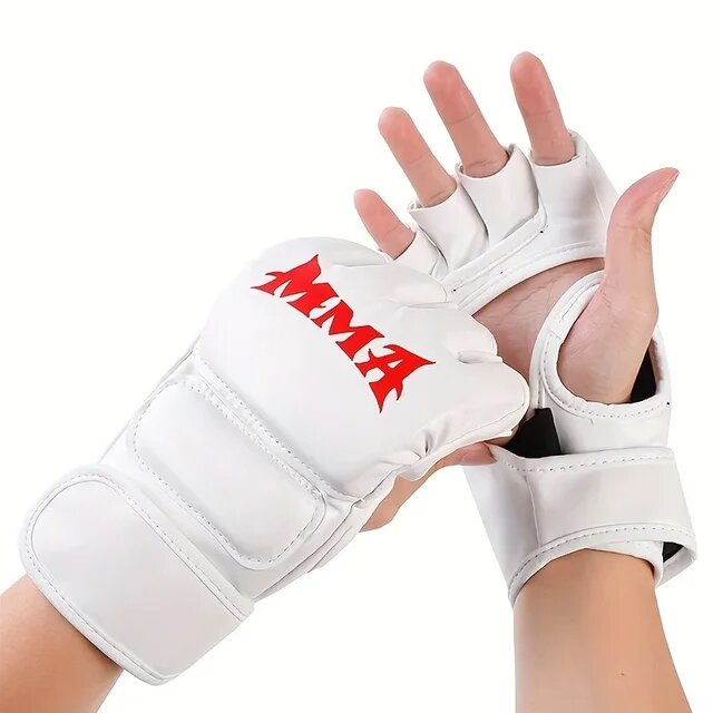 1 Pair Of Taekwondo Muay Thai Gloves Pu Boxing Gloves Half Finger Sandbag Professional Boxing Training Equipment