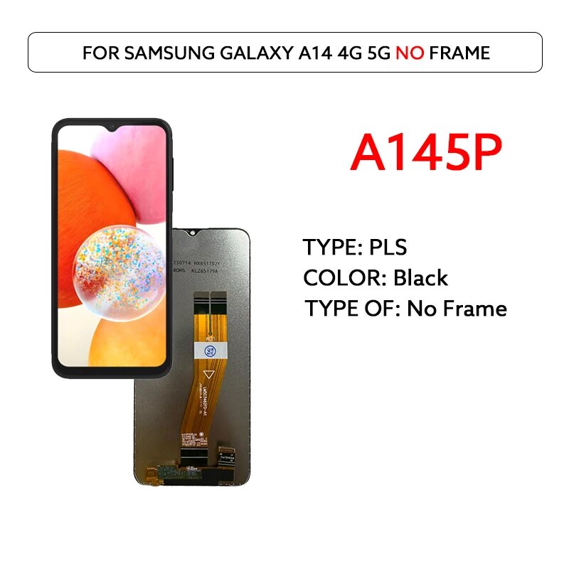 ЖК-дисплей для Samsung Galaxy A14 4G 5G A145F A145P A146B A146P A146U ЖК-дисплей с A145P No Frame