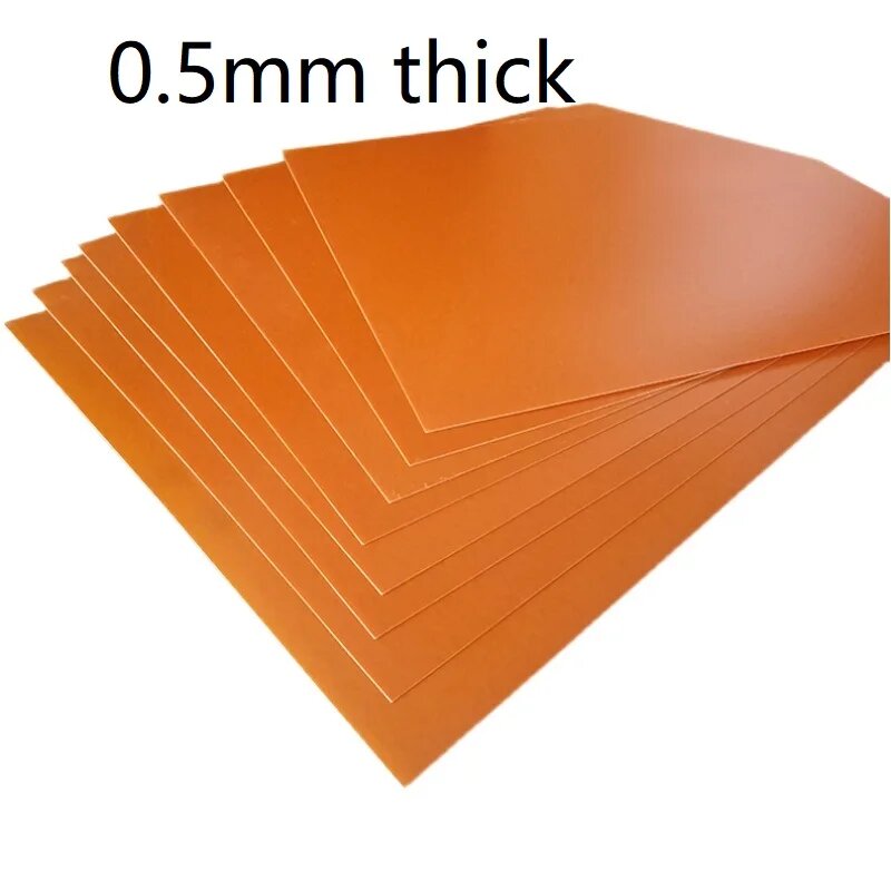 Специальная бакелированная бумага толщиной 0,5 мм, ультратонкая бакелитовая пластина, фенольный ламинированный лист, изоляционная плита Esd