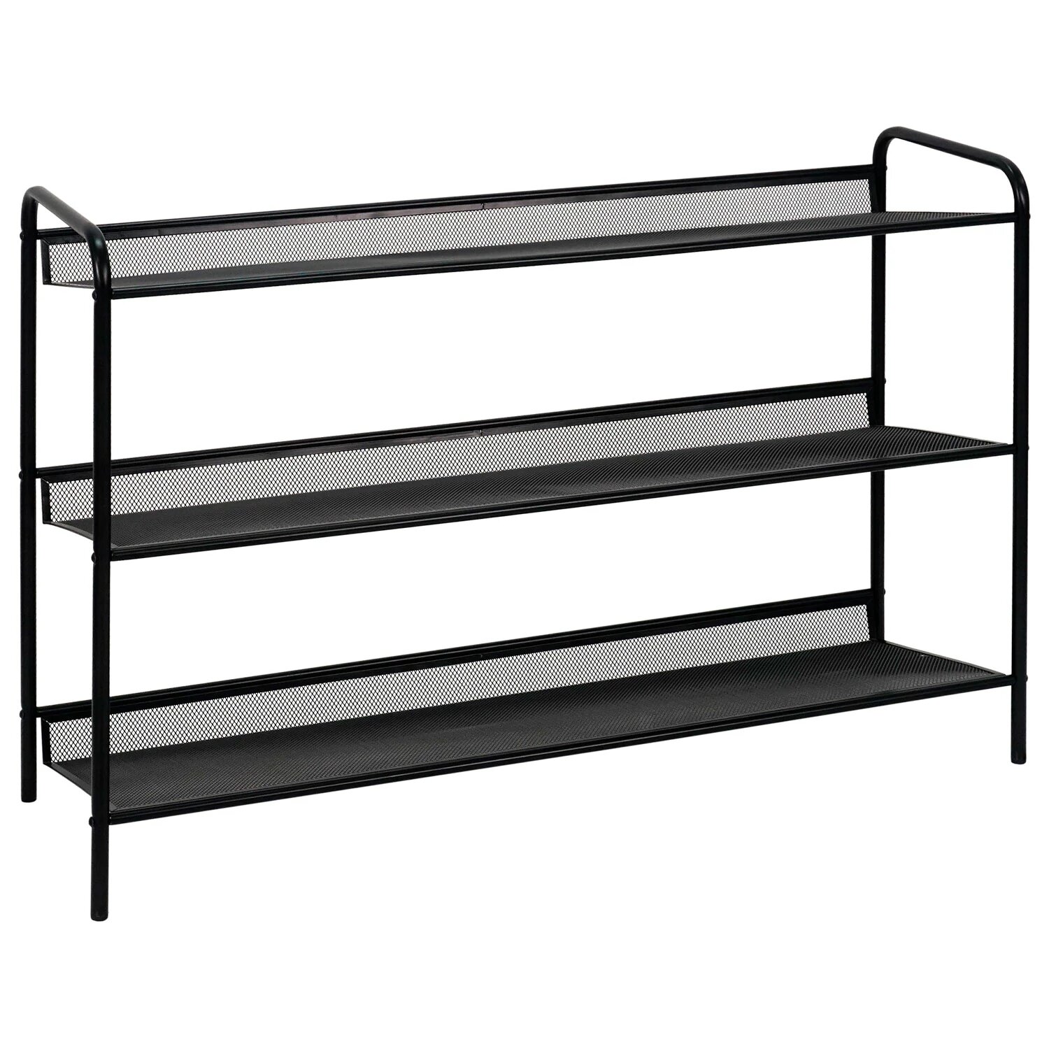 Полка для обуви "Женева-33", 865270600 мм, 3 полки, металл, чёрная