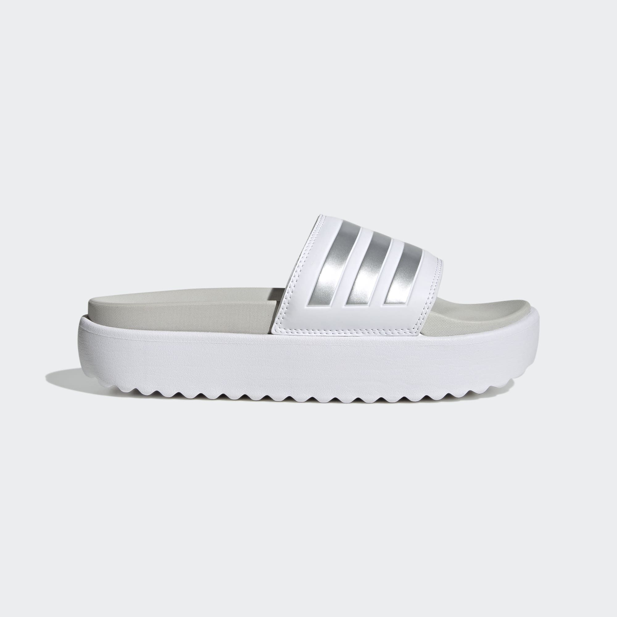 шлепанцы для женщин Adidas, Цвет: белый, Размер: 8