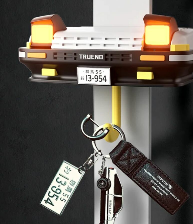 Ключница настенная с подсветкой Toyota AE86 (Белый)