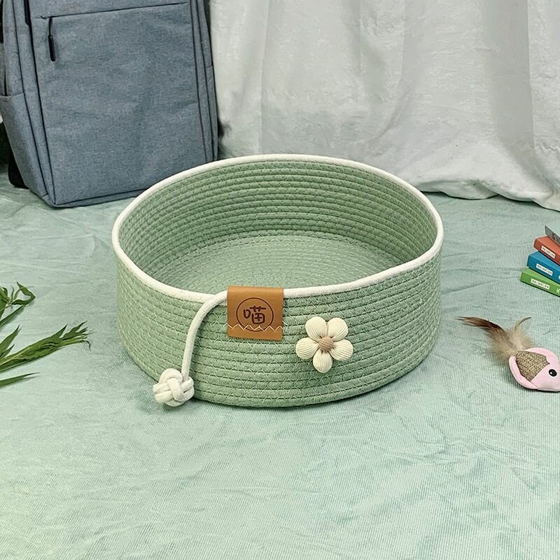 Кошачье гнездо из ротанга, летнее прохладное гнездо, кошачье гнездо, универсальное для всех сезонов,