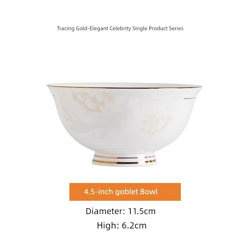 Набор керамической посуды из Цзиндэчжэня: миска для риса, тарелка, палочки для еды в китайском стиле, для домашнего