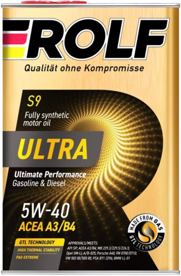 Rolf ROLF ULTRA SAE 5W-40 ACEA A3/B4 API SP, (металл), 1L