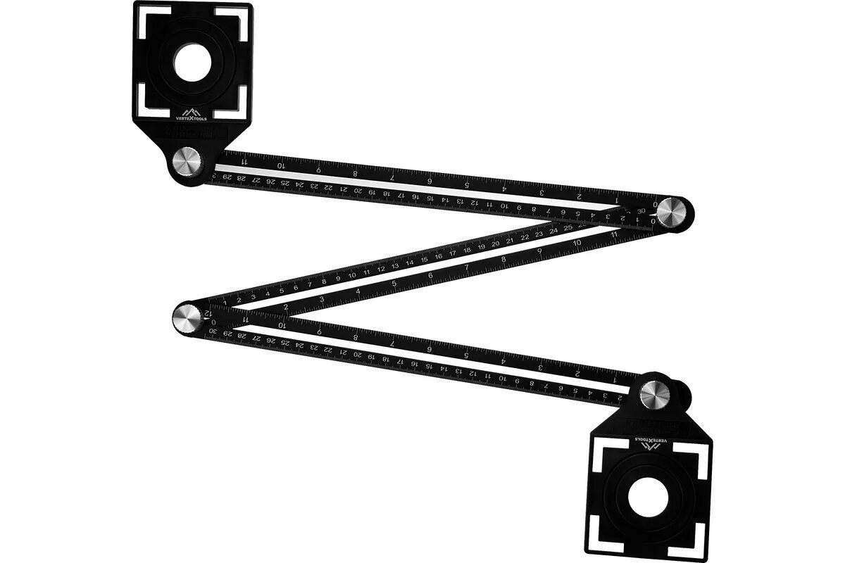 Складная регулируемая линейка для определения отверстий в керамической плитке vertextools 3043-2