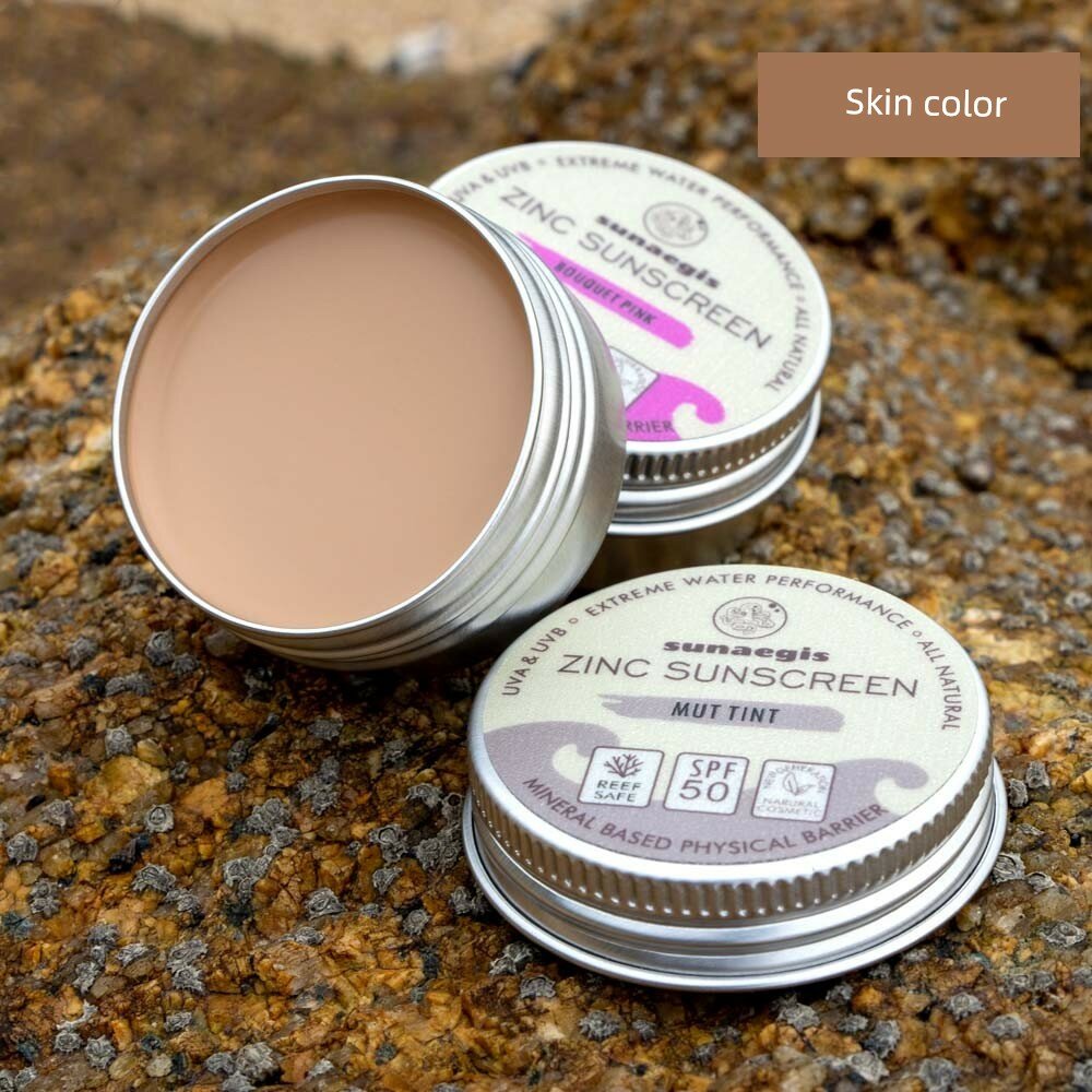 Солнцезащитный крем ZINC SPF50+ 30г, натуральный оттенок кожи с сумкой