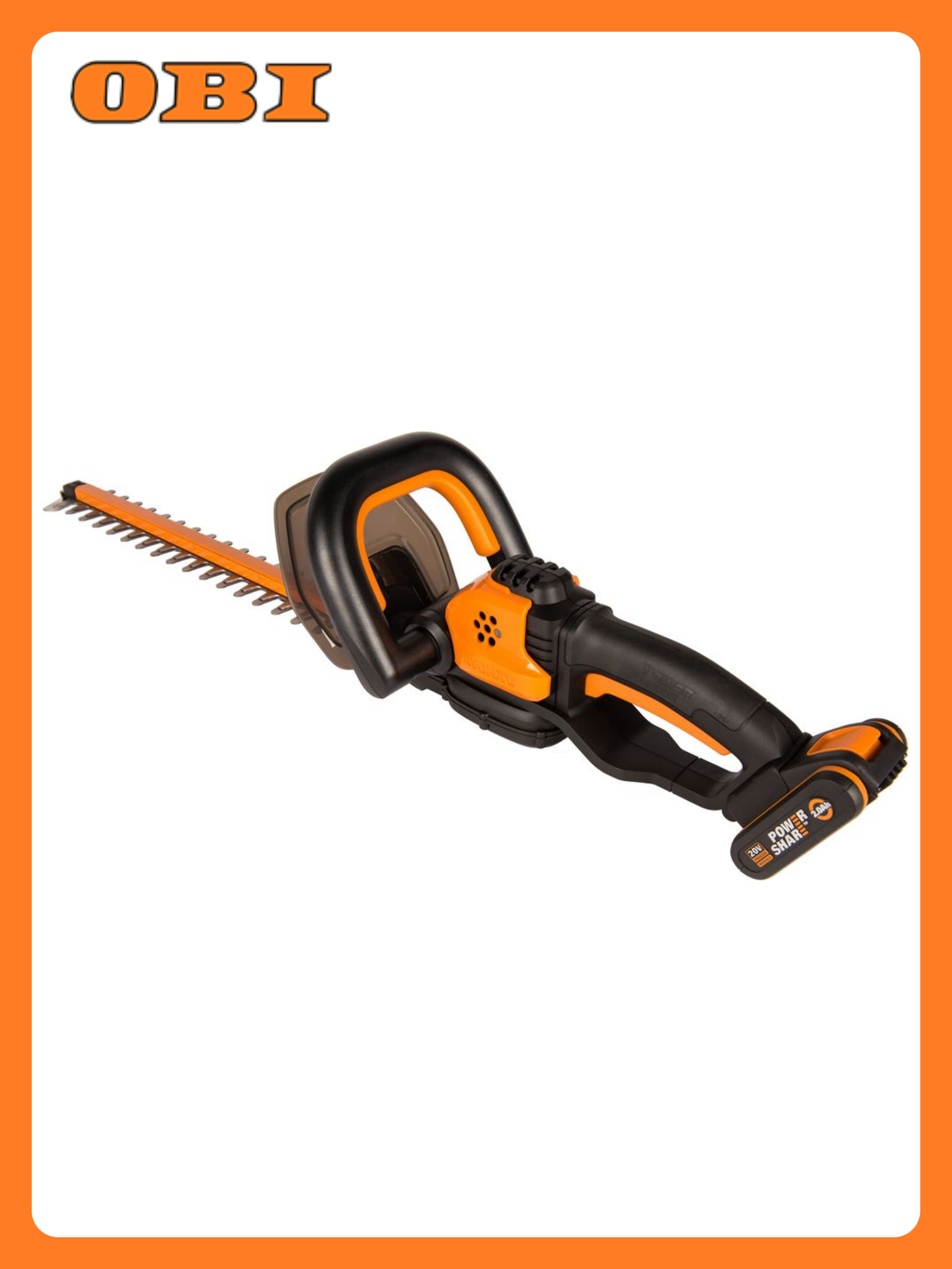 Кусторез Worx WG261E, аккумуляторный, двустороннее лезвие, 44 см