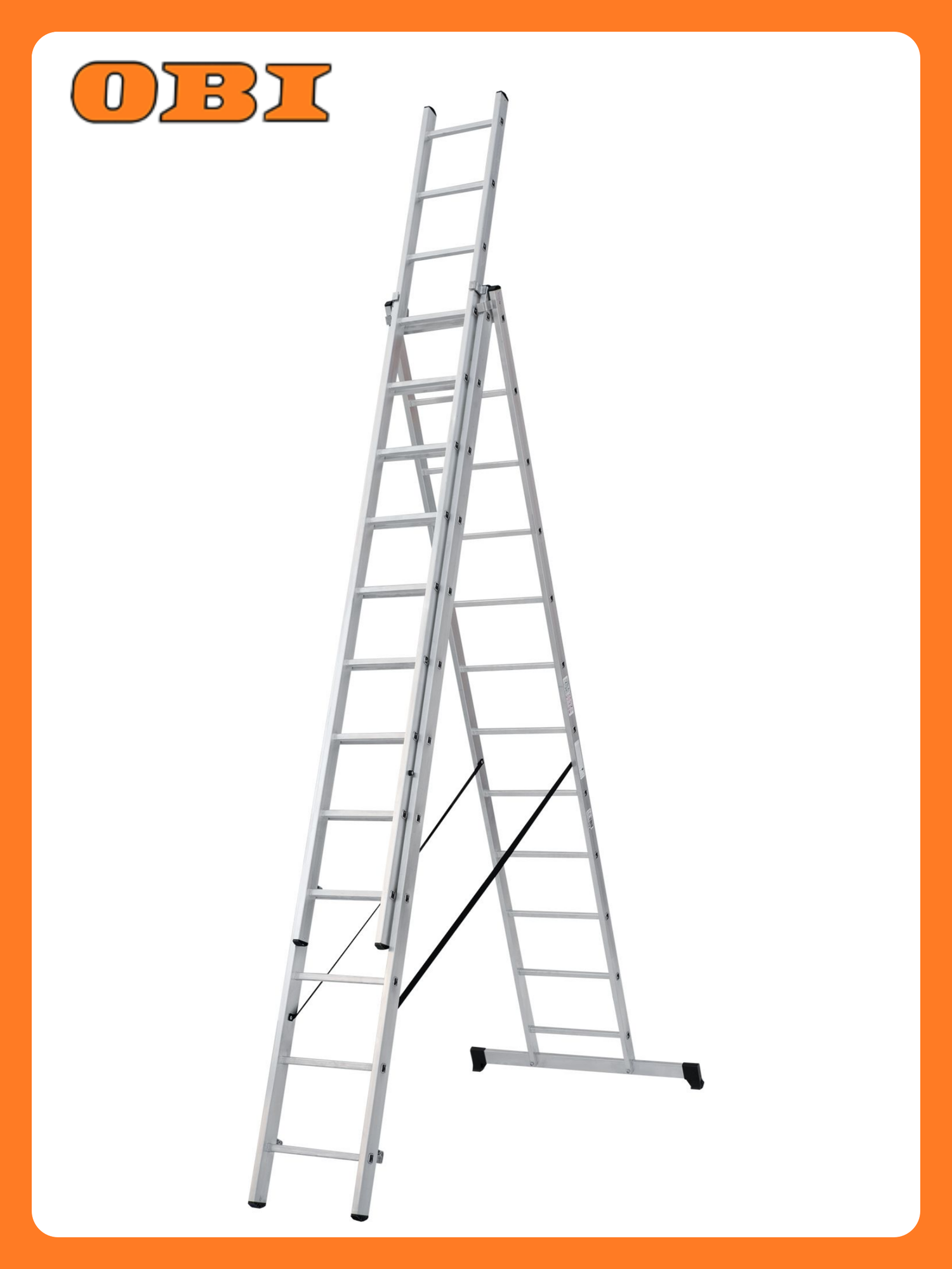 Лестница алюминиевая Новая Высота NV1230 3 секции 36 ступеней 828 см
