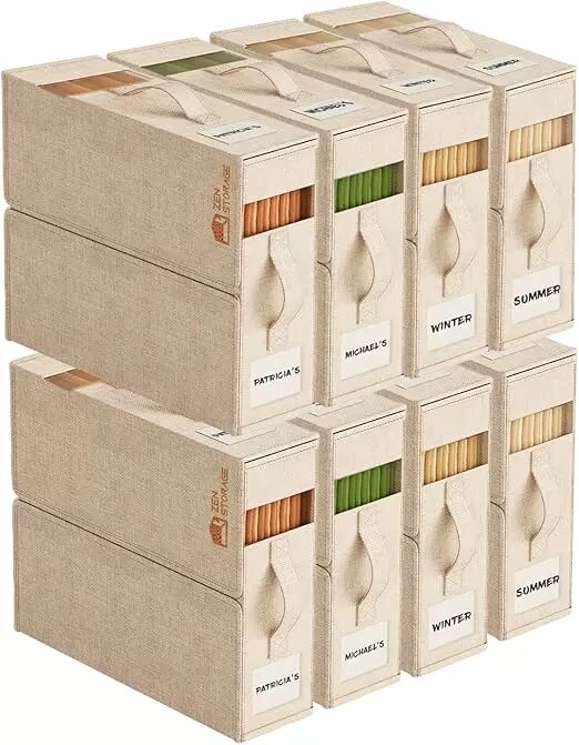 Chuxinmi - Органайзер для хранения постельного белья, одеял, одежды, пылезащитный контейнер для одеял и пледов, коробка