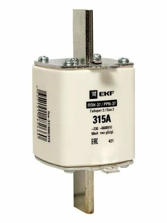 Вставка плавкая ППН-37 400/315А габарит 2 PROxima EKF fus-37/400/315
