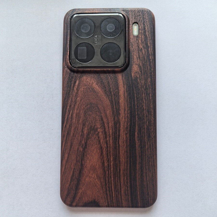 Деревянный чехол Wood Shield для Xiaomi 15 Эбен