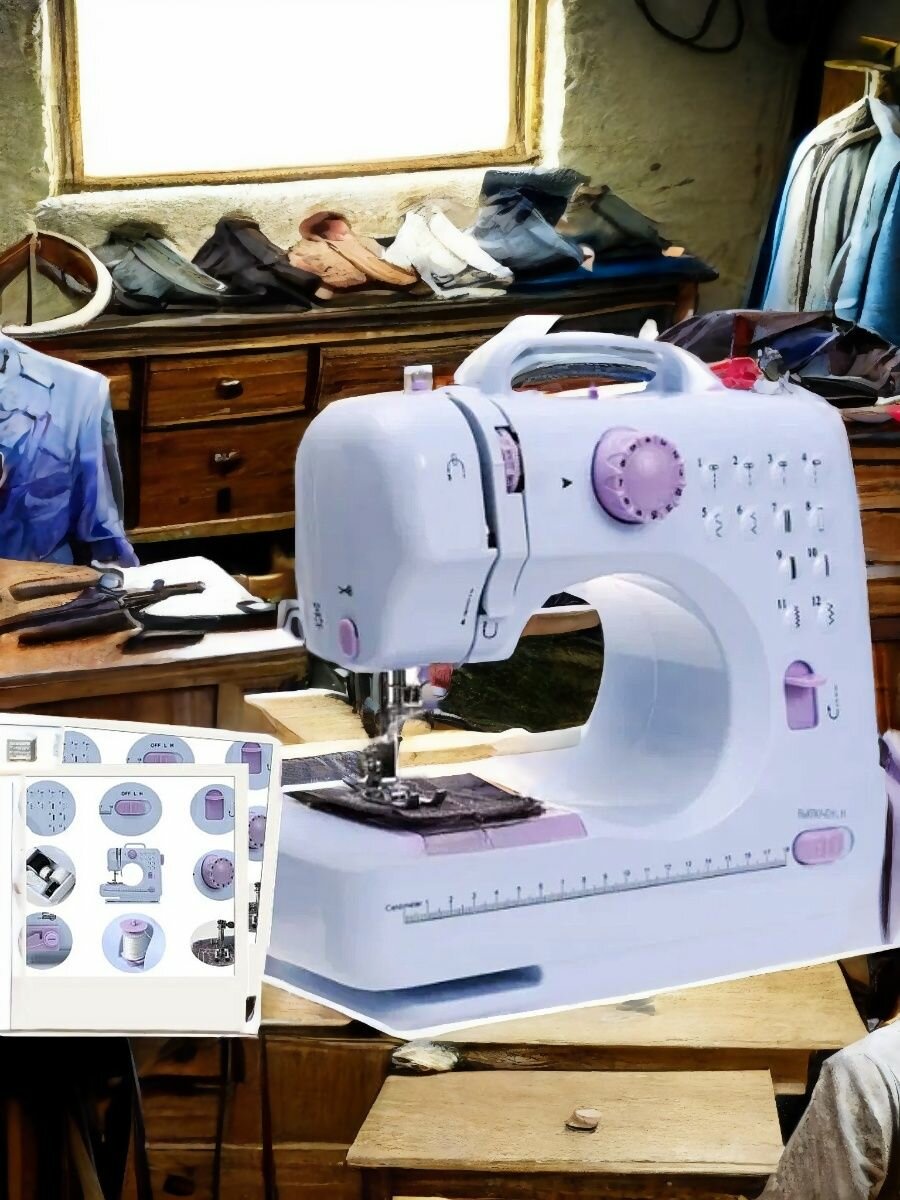 Оверлок aMN1BEMd, операций 12