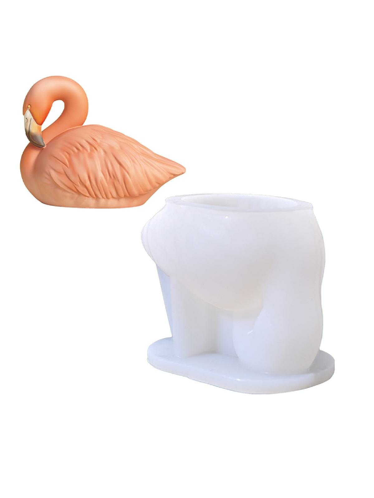 Статуэтка фламинго Силиконовые формы для изготовления свечного мыла Помадные конфеты Шоколад
