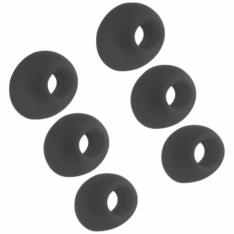 1 комплект из 6 наушников OnePlus Buds Z2, пара больших, средних и маленьких -черного цвета