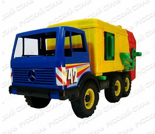 Мусоровоз Лена игрушечный, детский, трех осный (8812)