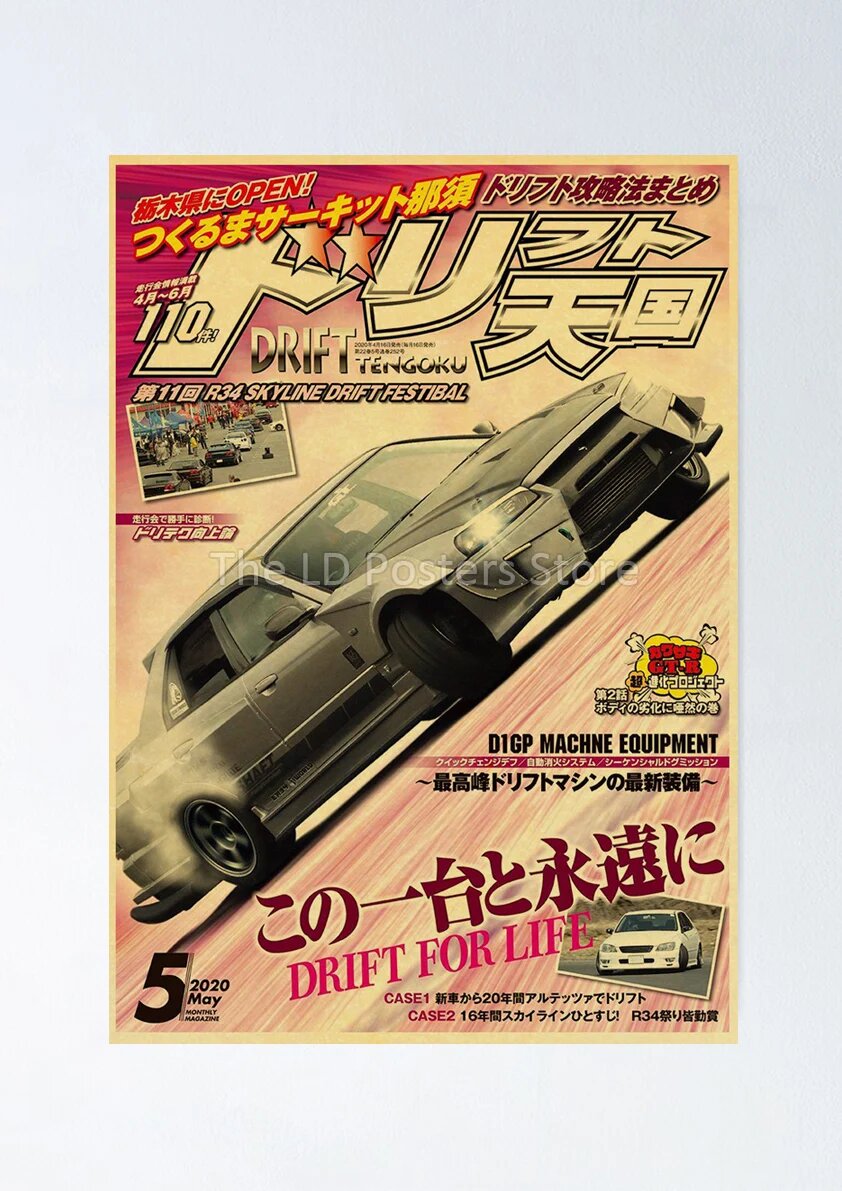 Постер в стиле ретро с изображением японских автомагазинов в стиле 80-х годов, постер на стену в стиле Jdm для автоспорта, дома, комнаты, декор для росписи