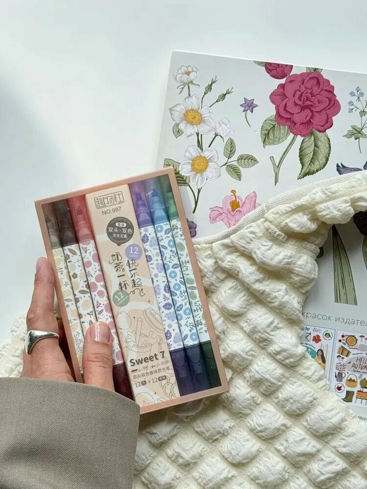 Маркер Водный, толщина: 4 мм, 6 шт. для скетчинга, для выделения текста