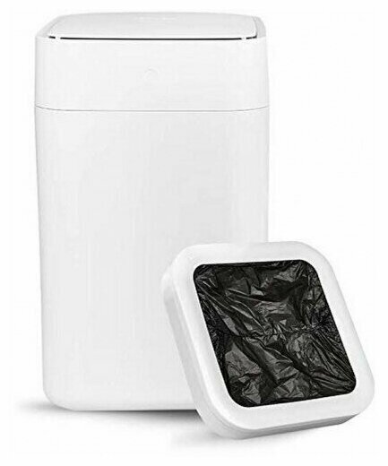 Мусорное ведро Townew Trash Can T1, сенсорное открытие, пластик, цвет белый, 15,5 л