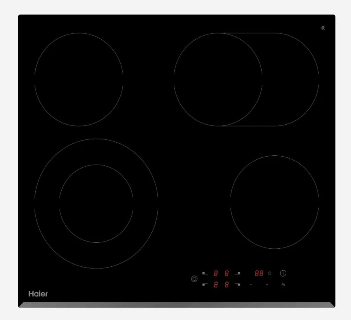 Варочная панель Haier "HHY-C64ROVB", электрическая, стеклокерамика