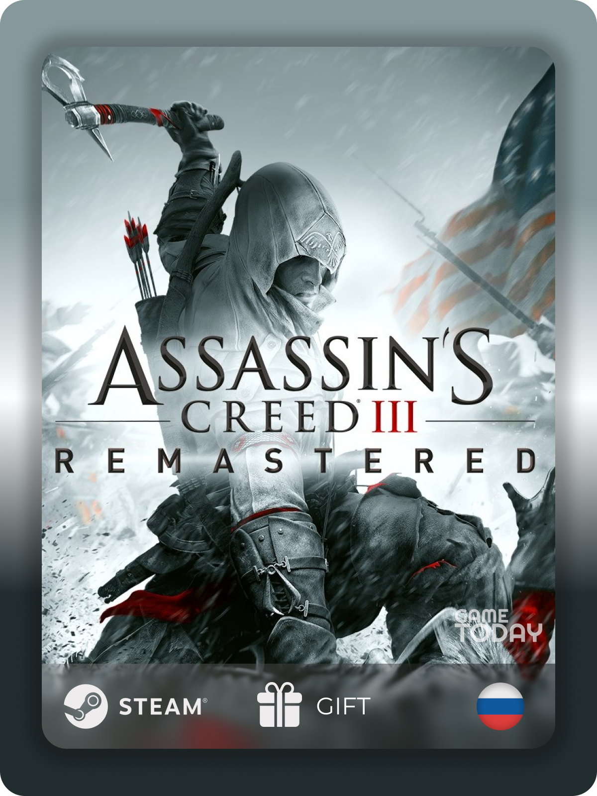 Assassin’s Creed III Remastered | Игра в Steam | PC | Steam Deck | Отправка подарком | Регион активации Россия