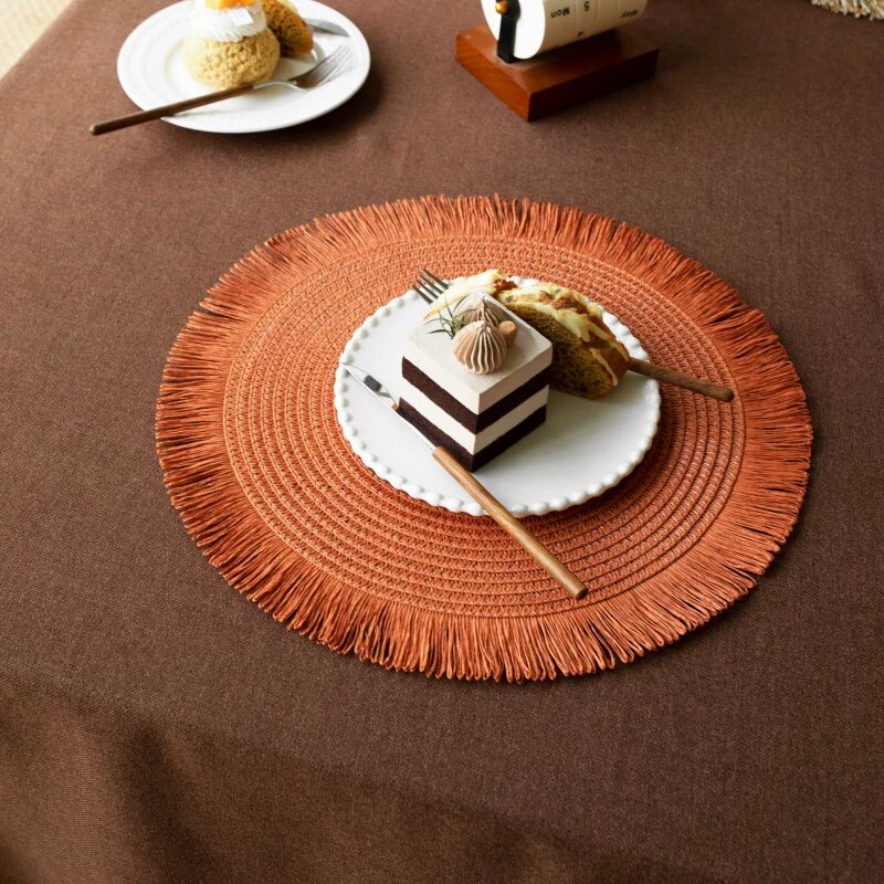 Набор декоративных подложек для стола в стиле инс: плейсматы, подставки под чашки и миски, термостойкие коврики для