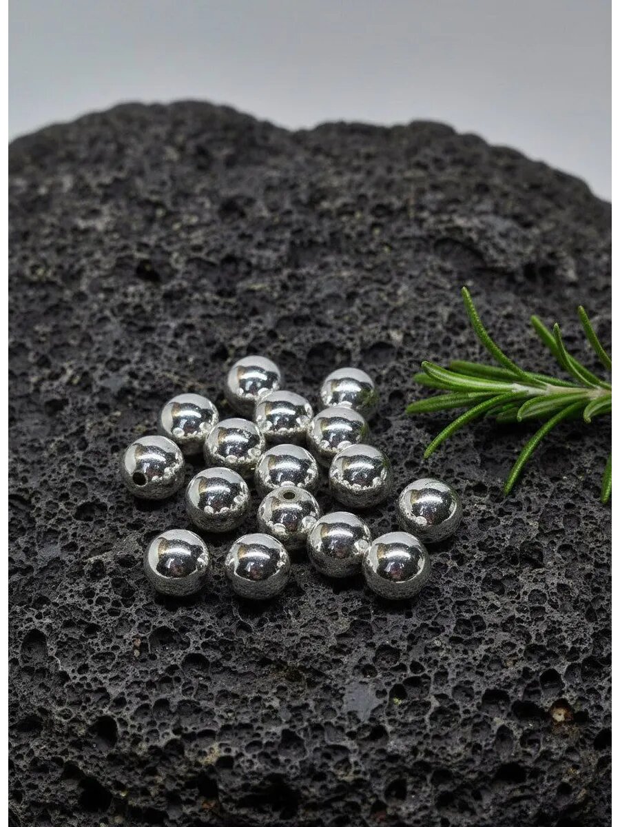 Гематит серебристый графит шар Натуральный камень