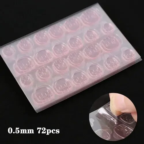 Клей для ногтей желейный 0.5mm, 72шт, розовый