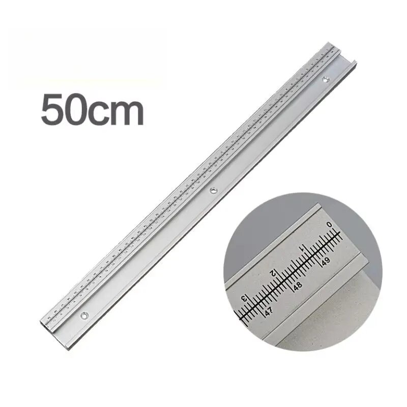 Т-образная направляющая из алюминиевого сплава 45 Со шкалой, Т-образные направляющие с прорезями для торцовочной пилы, Настольный пильный верстак