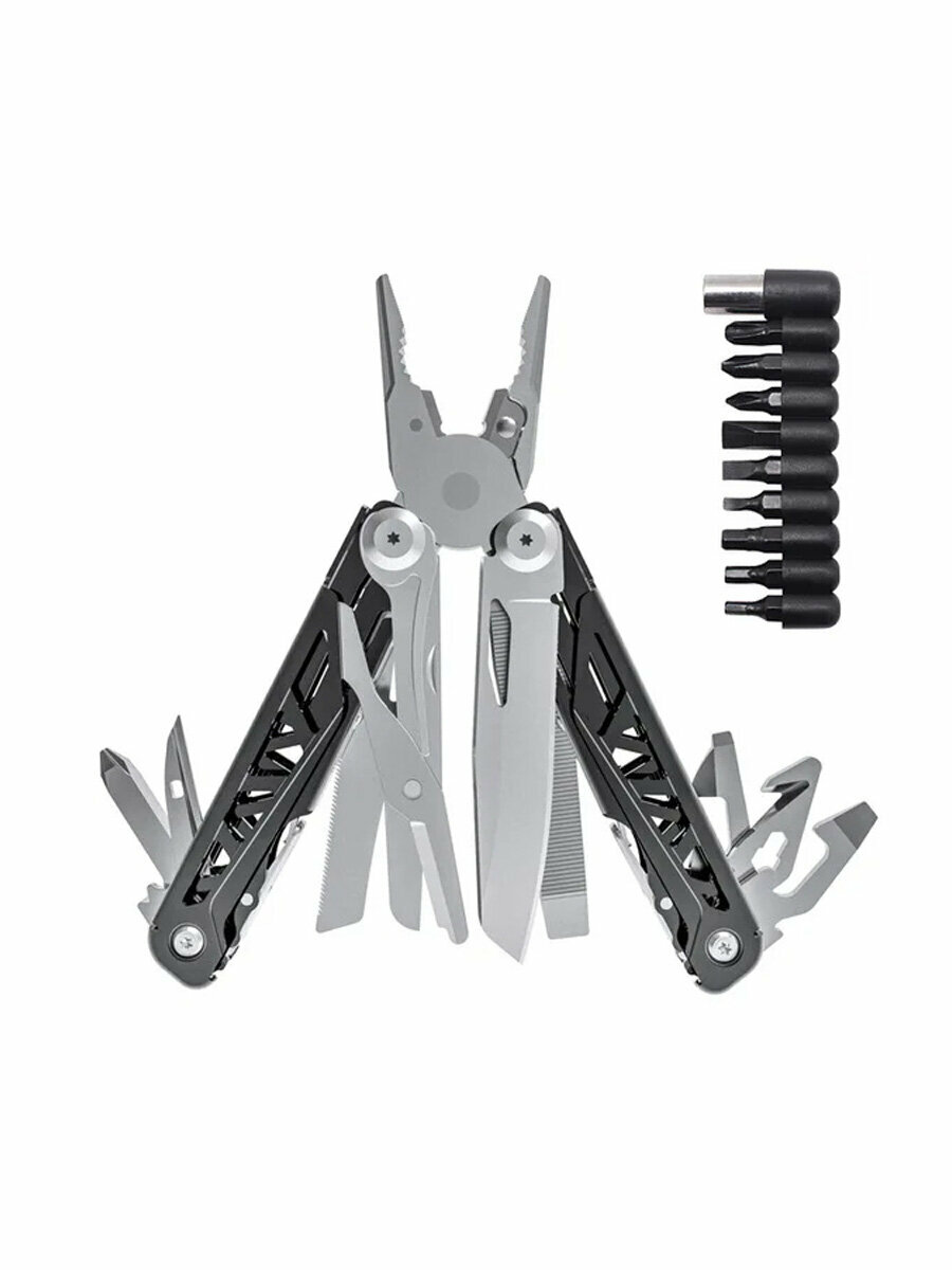 Мультитул-пассатижи с набором бит SUNTEK Multitool Plier Black (MQ062)