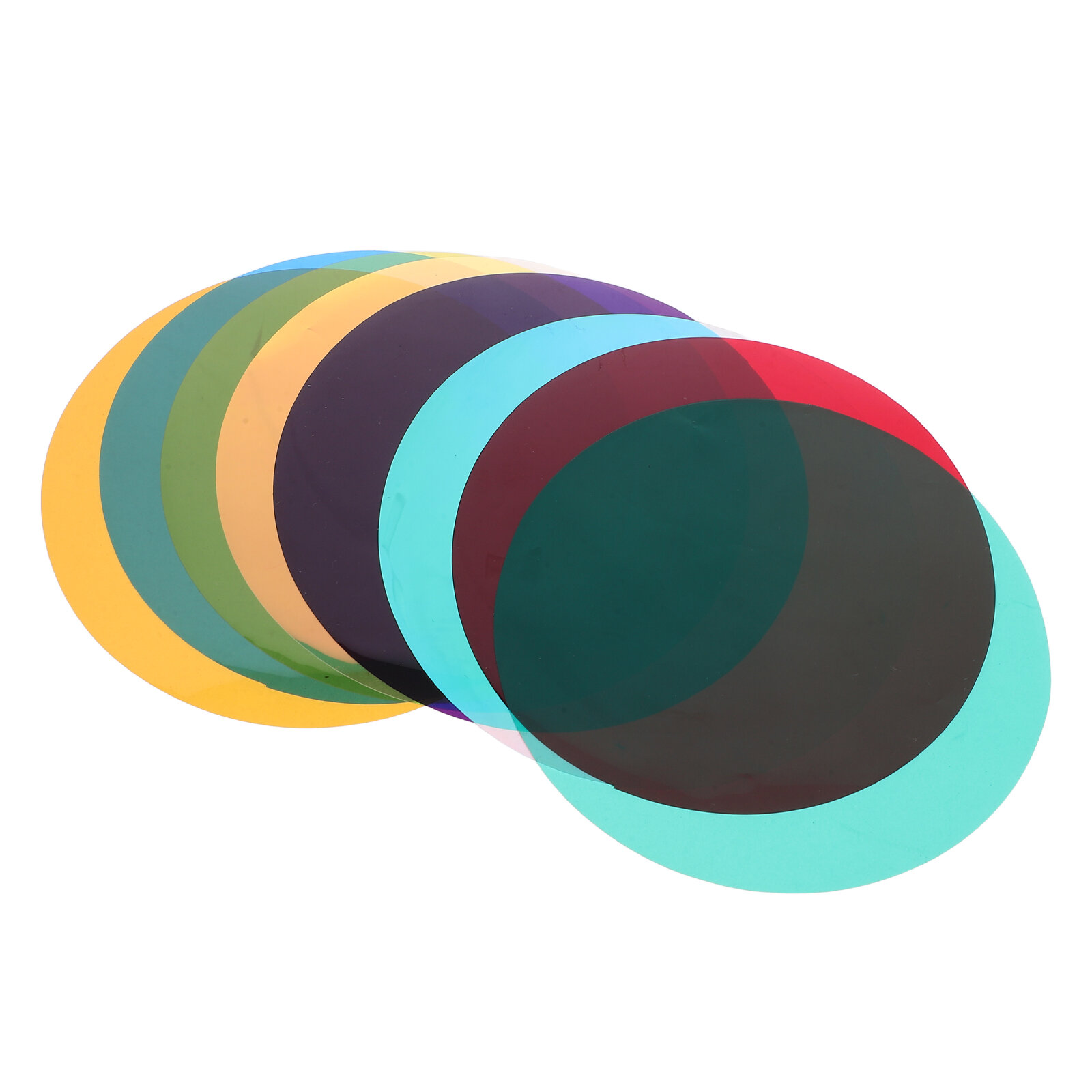 Набор из 8 цветных гелевых фильтров из пэт для ламп, самоклеящиеся