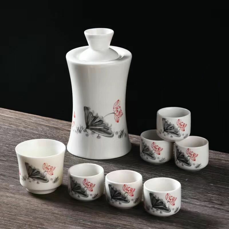 Керамический винный набор с подогревателем вина, винным горшком, винной чашей, подогревателем вина, спиртным стаканом, разделителем вина, подогревателем вина, винной чашей