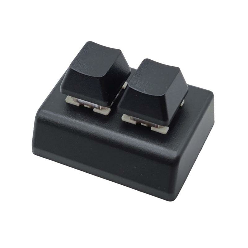 2-кнопочная программируемая RGB-клавиатура, Черный - красная ось