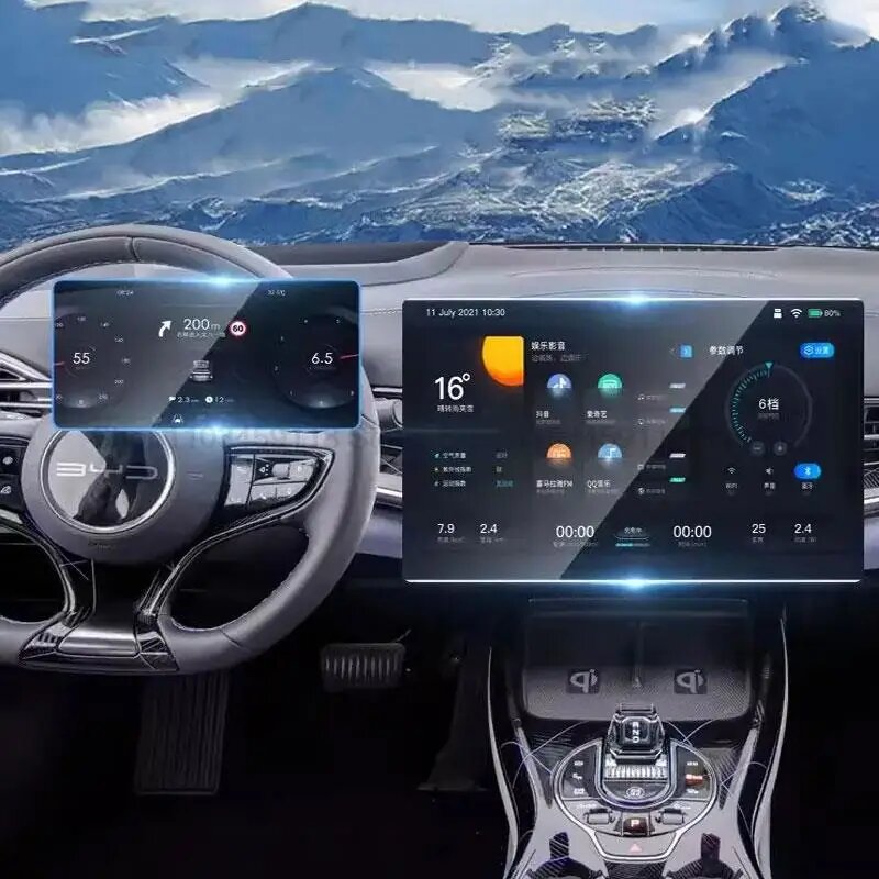 Защитная пленка из закаленного стекла для BYD Seal 2023, 15,6-дюймовая автомобильная GPS-навигация и инструмент, аксессуары против царапин