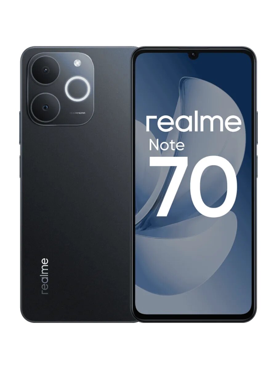 Смартфон realme Note 70 6/128GB, черный (RU)