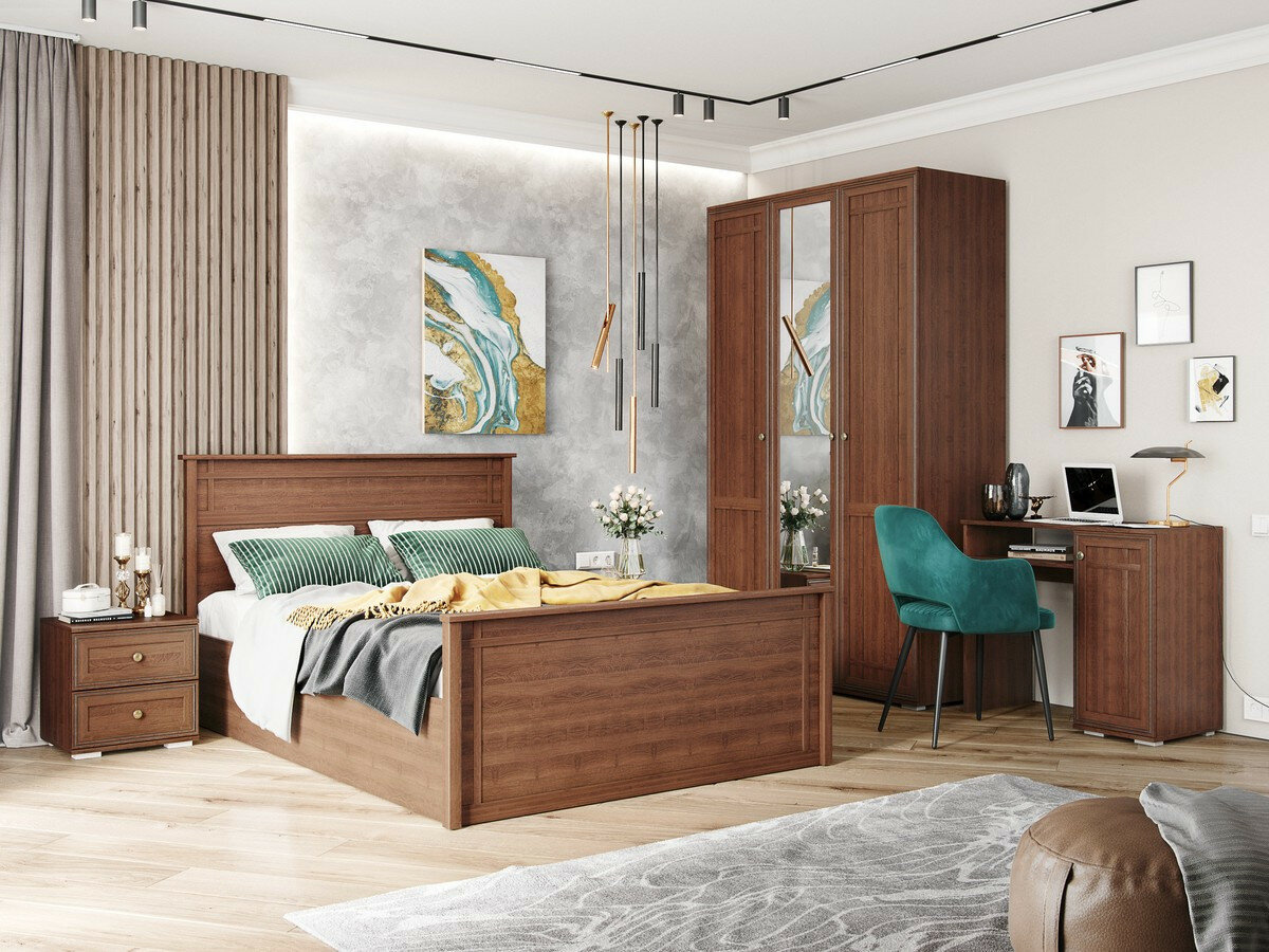 Модульная спальня в классическом стиле, набор 1, Орех донской