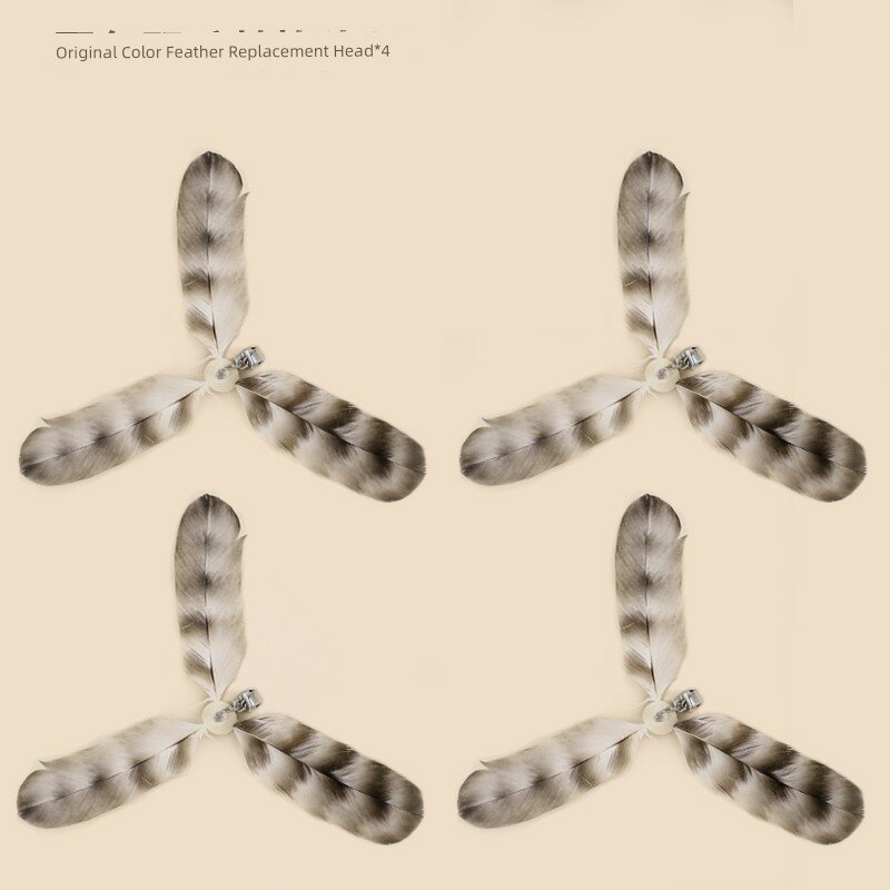 Игрушка для кошек «Имитация пера»: бамбуковая лягушка-цапля для самостоятельных игр, длинный стержень со стальной